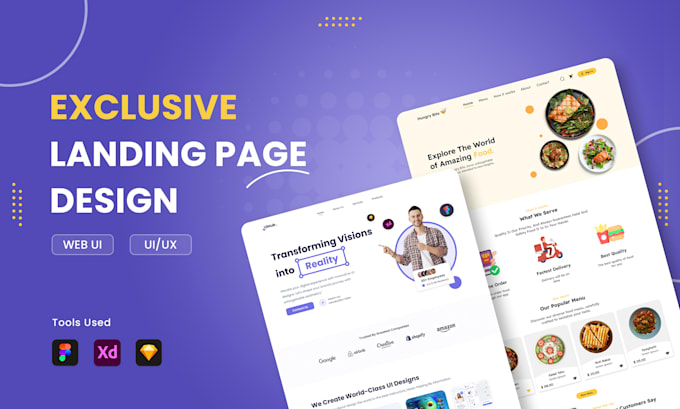 Do website template or landing page ui ux design in figma by Designers ...