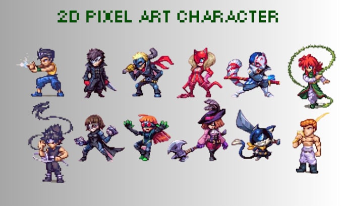 Create Pixel Art Sprite Sheet Pixel Art Animation 2d Game Character Rpg Asset By