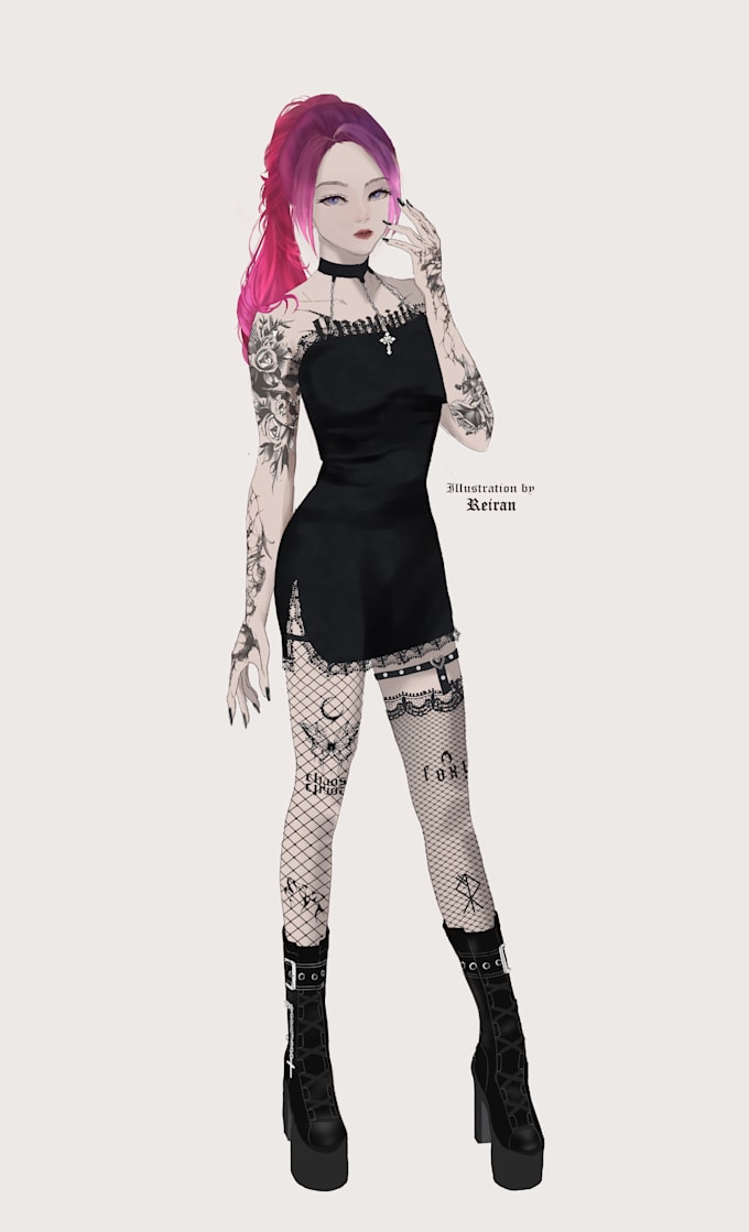 Professional 2d illustrations and character design services by Ecxx_zxs ...