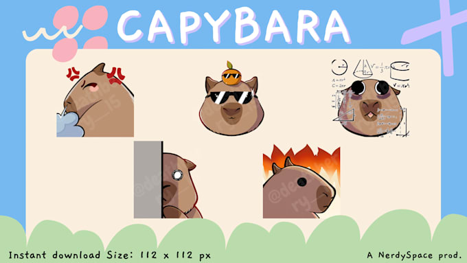 Draw a pack of custom cute emotes by Elenatrionfini | Fiverr