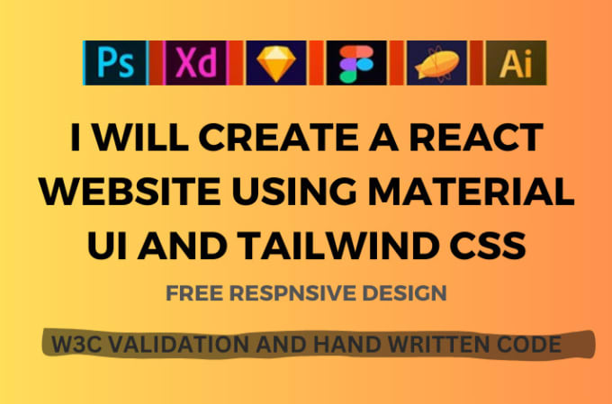 Create A Stunning React Website React Js With Material Ui And Tailwind Css By Hassnainali442