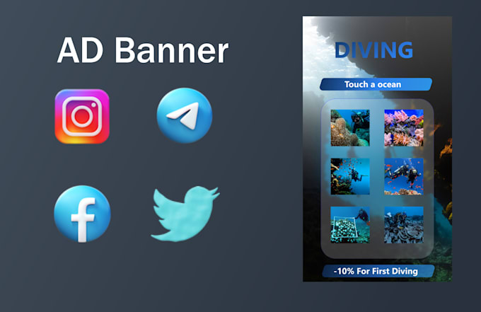 Design unique custom ad banner by Simfoniya | Fiverr