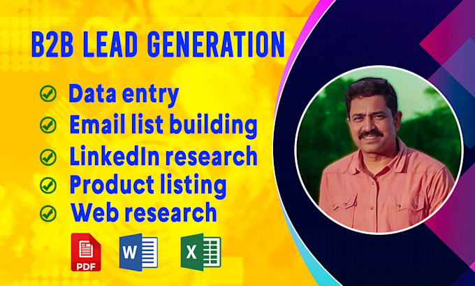 Do b2b lead generation and targeted niche email list for email marketing by Hayat74 | Fiverr