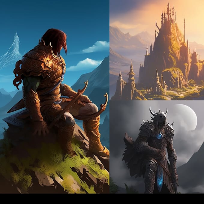 Draw a fantasy dnd sci fi character or a landscape by Elkethye | Fiverr