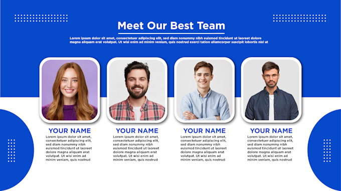 Design eyecatching and modern team member slide for powerpoint or ...