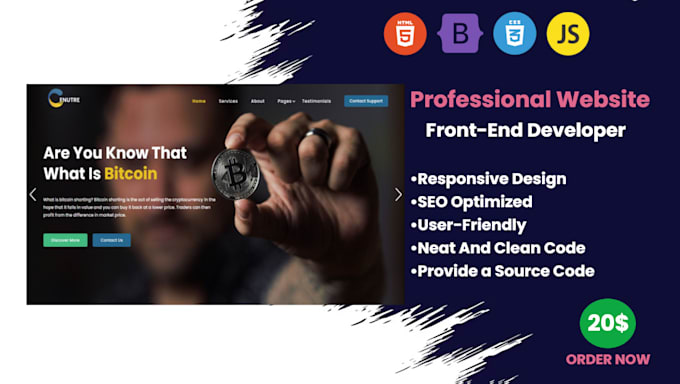 Be Your Front End Developer In Html Css Javascript By Azhanafzal Fiverr