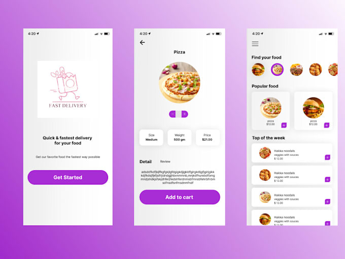 Create amazing ui designs for your application by Saliha_ui_ux | Fiverr