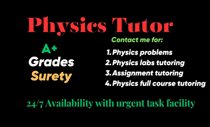 Your physics tutor for physics labs and physics problems