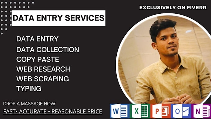 Do data entry, web scraping, web research, copy paste and excel work by Apriloneil | Fiverr