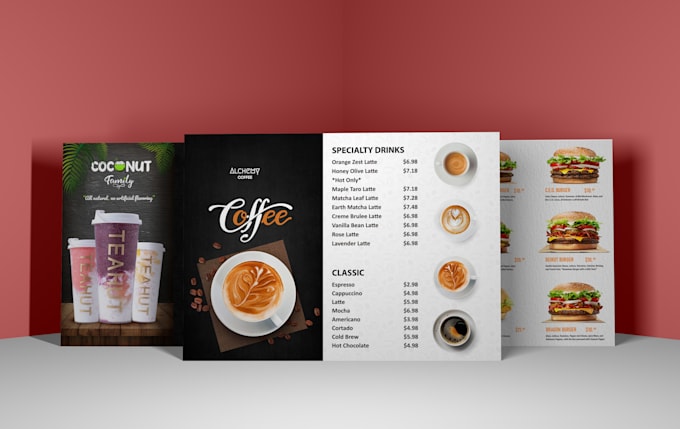 Create coffee digital menu designs for cafe by Bilalrana029 | Fiverr