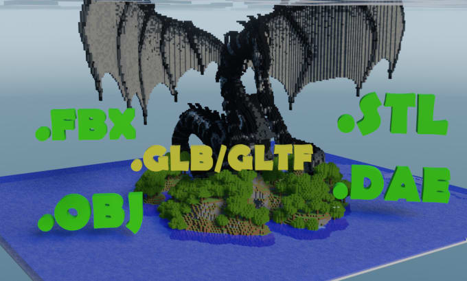 Create your minecraft map in 3d model by Artizab | Fiverr