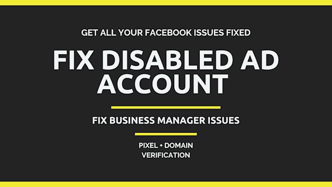 Fix your disabled ad account and business manager ad account by ...