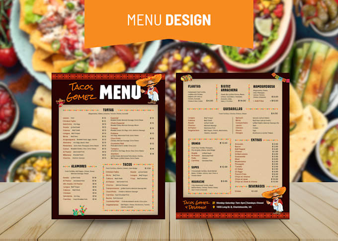 Design an amazing restaurant menu, food menu, or drink menu by ...