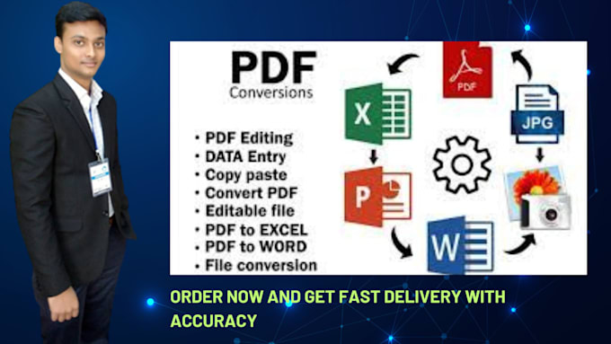 Convert pdf, image to excel, word with formatting, fast and accurate service by Amir_shl | Fiverr