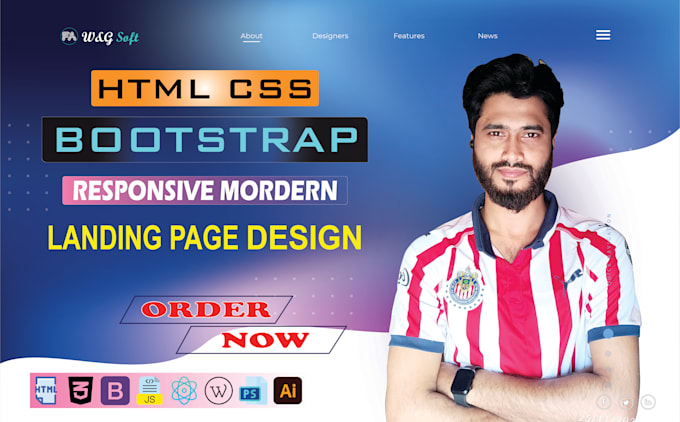 Design In 24h Responsive Html Css Bootstrap Landing Page By Offerme 2724