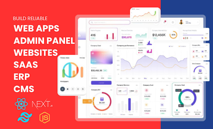 Build web app software, websites, custom web apps, admin panel crm erp ...