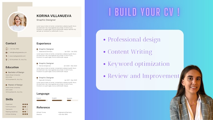Write, design and optimize your cv by Eva_pellat | Fiverr