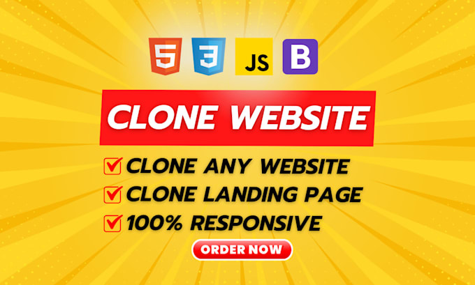 Copy clone website using html , css , js and reactjs