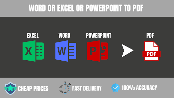 Covert your word, excel, powerpoint files to pdf by Nchetaw | Fiverr