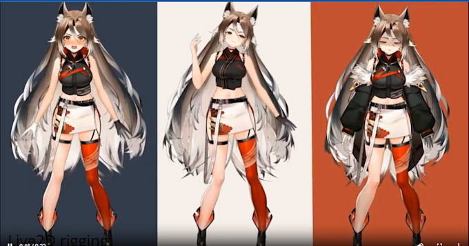 Create unique live2d vtuber model, 2d vtuber design, vtuber avatar ...