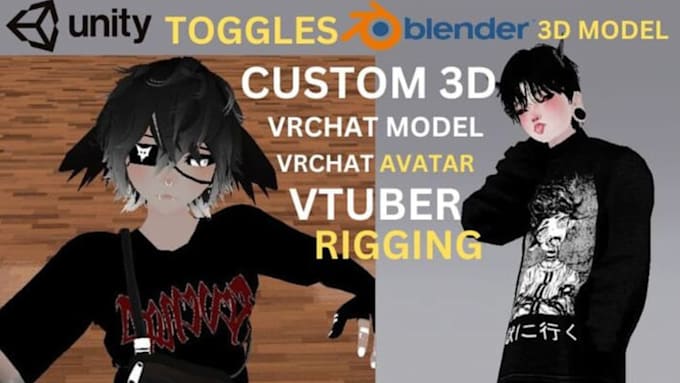 Do professional 3d character modeling ,vrchat avatar stand out unity,nsfw,vroid by Erlingharland ...