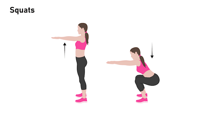 Illustrate exercise fitness workout illustration step by step by ...