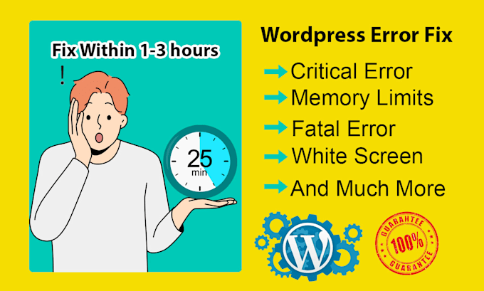 Fix wordpress website critical error, memory limits, fatal error, white screen by Web_source360 ...