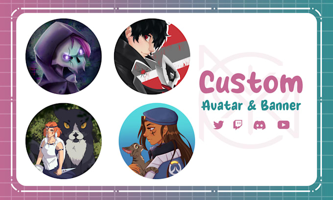 Create custom profile pictures and banners by Cynderstorm | Fiverr