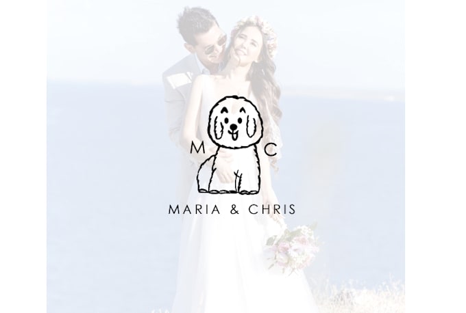 Design custom pet illustration and themed wedding logo for you by ...