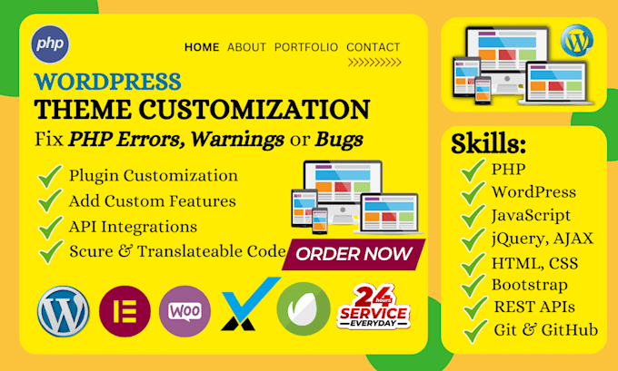 Do wordpress theme customization, plugin development, critical errors fixing by Optimizers24hr ...