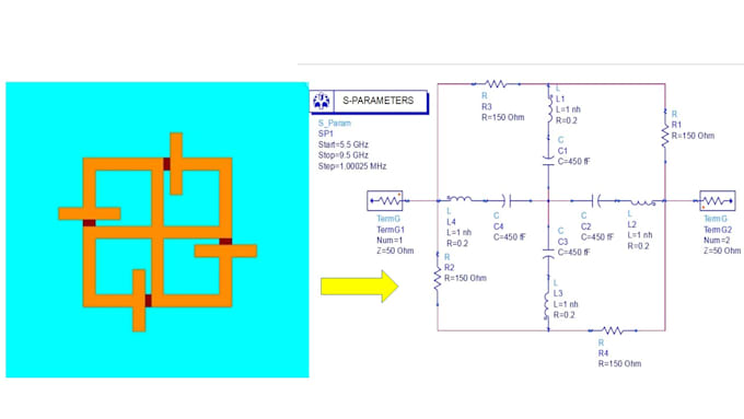Design metamaterial equivalent circuit model by Uetmardan05 | Fiverr