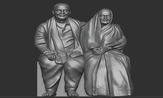 Turn 2d character into 3d character model, 3d statue, 3d printing model ...