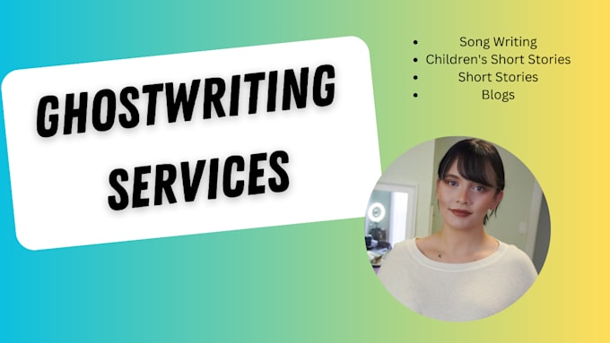 Ghostwrite your short stories, song lyrics, and blogs by Jamiedemo | Fiverr