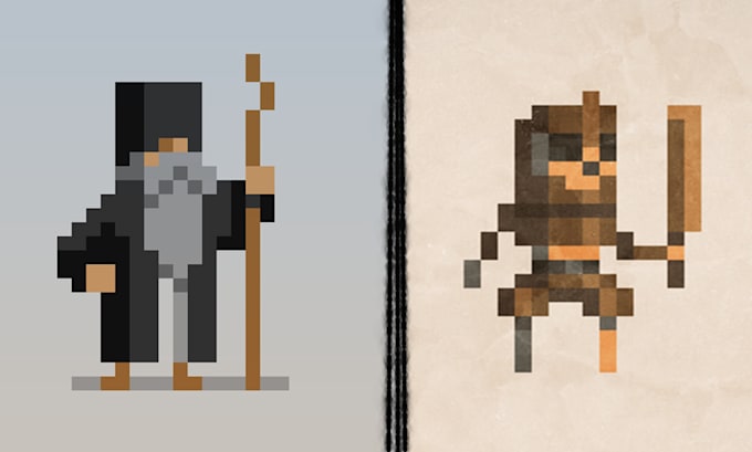 Make a pixel art sprite and animate it by Vienshunis | Fiverr