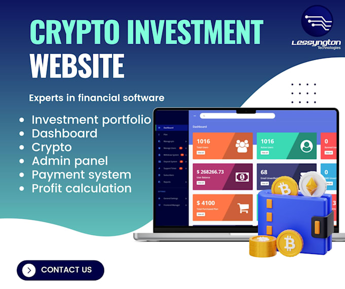 Create cryptocurrency investments website with dashboard by ...
