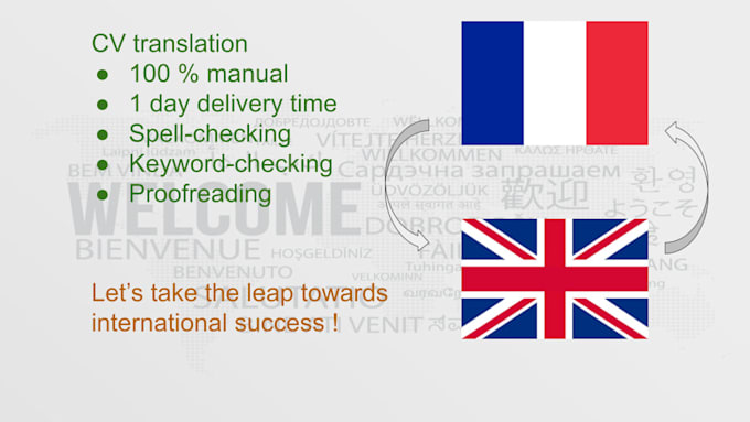 Translate your cv to english or to french by Barapovic | Fiverr