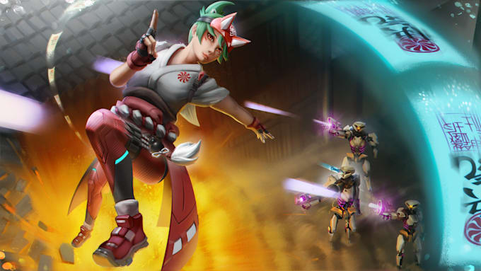 Draw stunning character action, dnd, game, splash art by Faiq_ariyanto ...