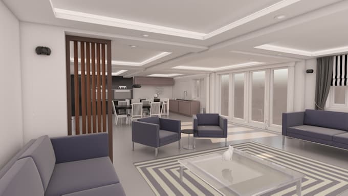 Do 3d interior modeling ,realistic rendring,3d floor plans by Faryalasad64 | Fiverr