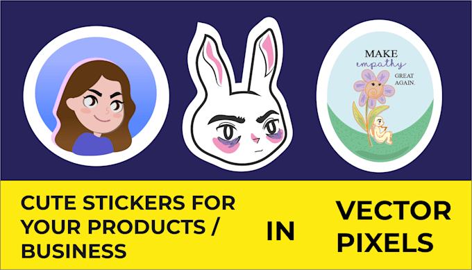 Illustrate cool, cute stickers for your product and business by ...