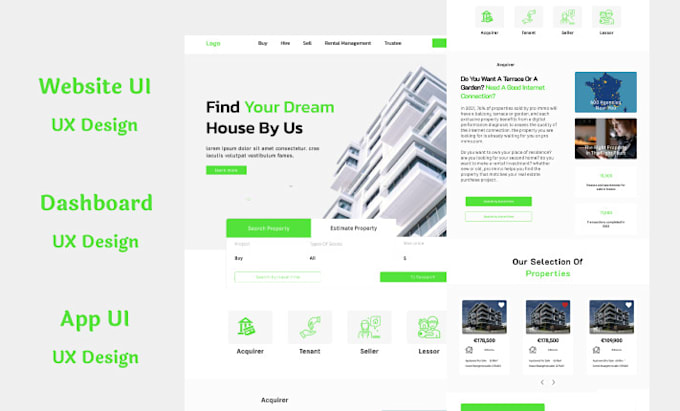 Do modern figma ui ux design for website and landing page by Ui_maestro | Fiverr