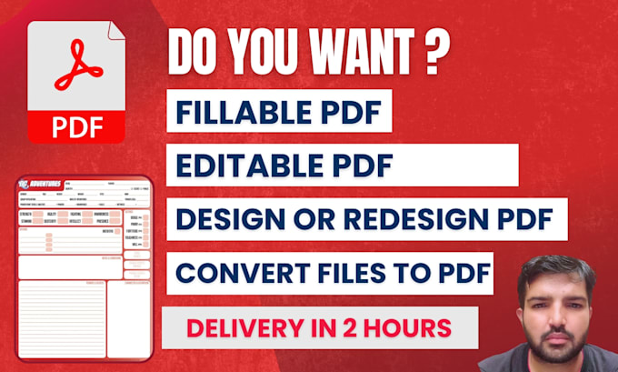 Create fillable pdf editable pdf, interactive ebook,planner by ...