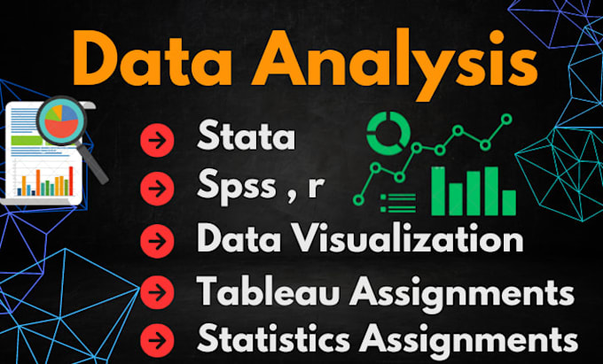 Do data analysis in stata, spss, r, data visualization, tableau ...