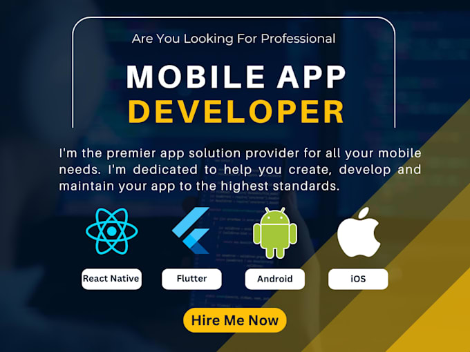 Do mobile application development with react native by Majidazizsaleh | Fiverr