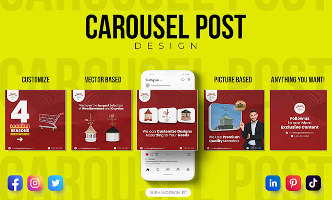 Design attractive carousel posts for your social media by Subhandesign ...