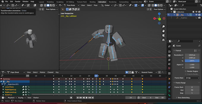 Create animations for model , character , r15 or r6 roblox by Vovantung123 | Fiverr