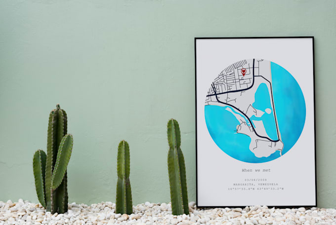 Design a custom special date map by Viguigo | Fiverr