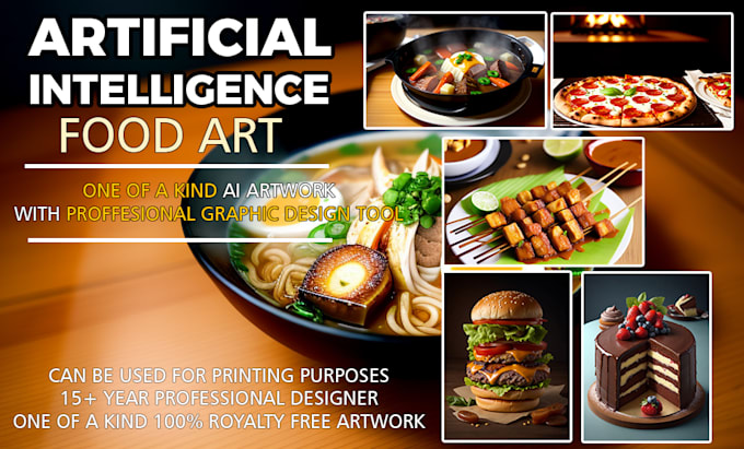 Create a beautiful food art with ai artwork by Vestinelstudio | Fiverr