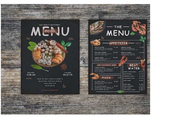 Design menu, price list, menu card and food menu by Lucifier44 | Fiverr