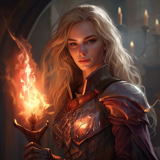 Illustrate dnd character art and dnd character art by Volatileift | Fiverr