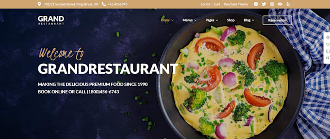 Create a deliciously responsive restaurant website by Ruttynet | Fiverr